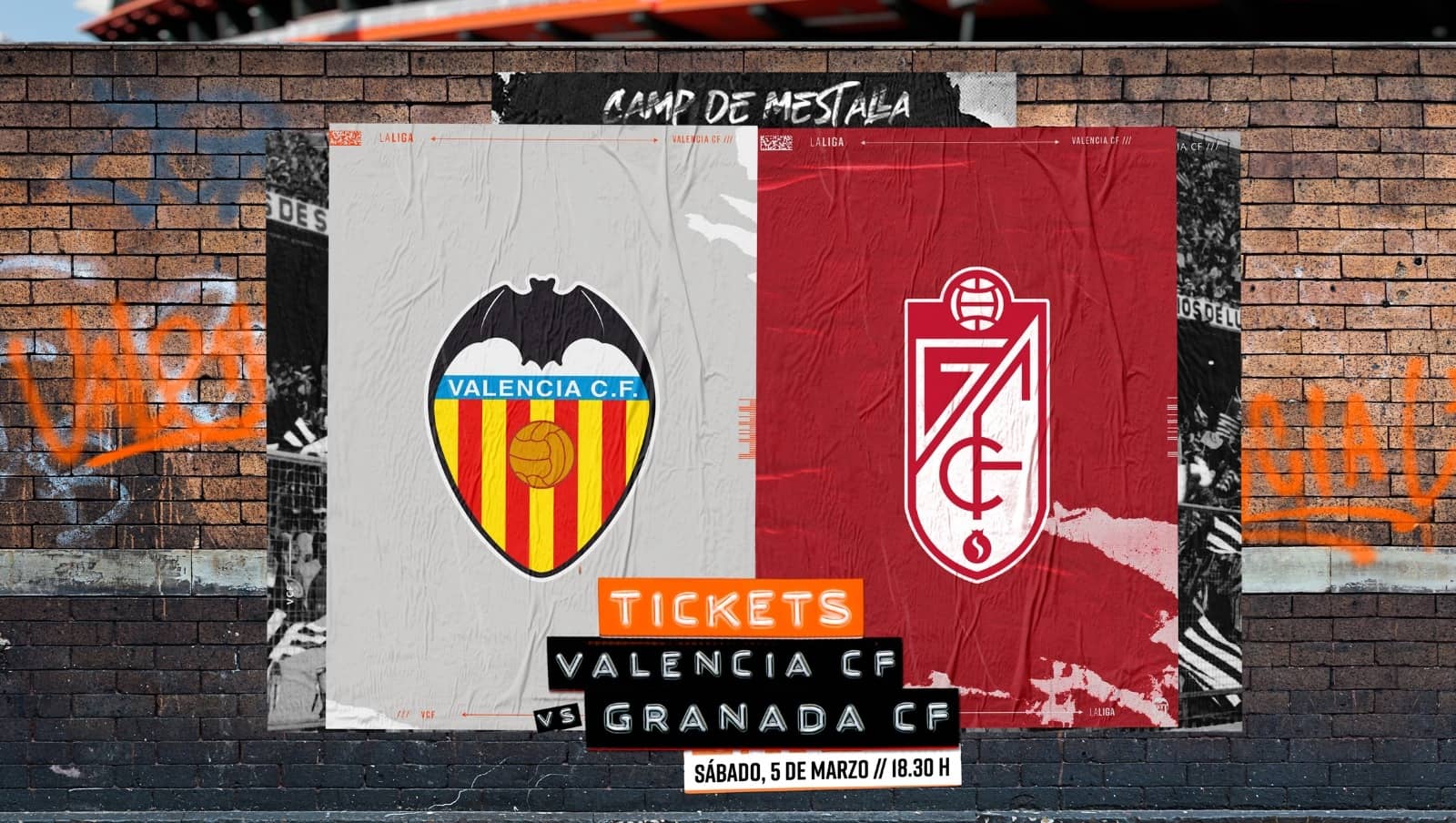 Ya a la venta las entradas para el Valencia CF - Granada CF - Valencia CF