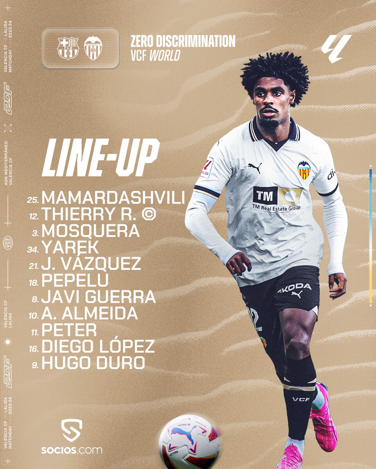 📝 Today’s STARTING XI 🆚 FC Barcelona - Valencia CF