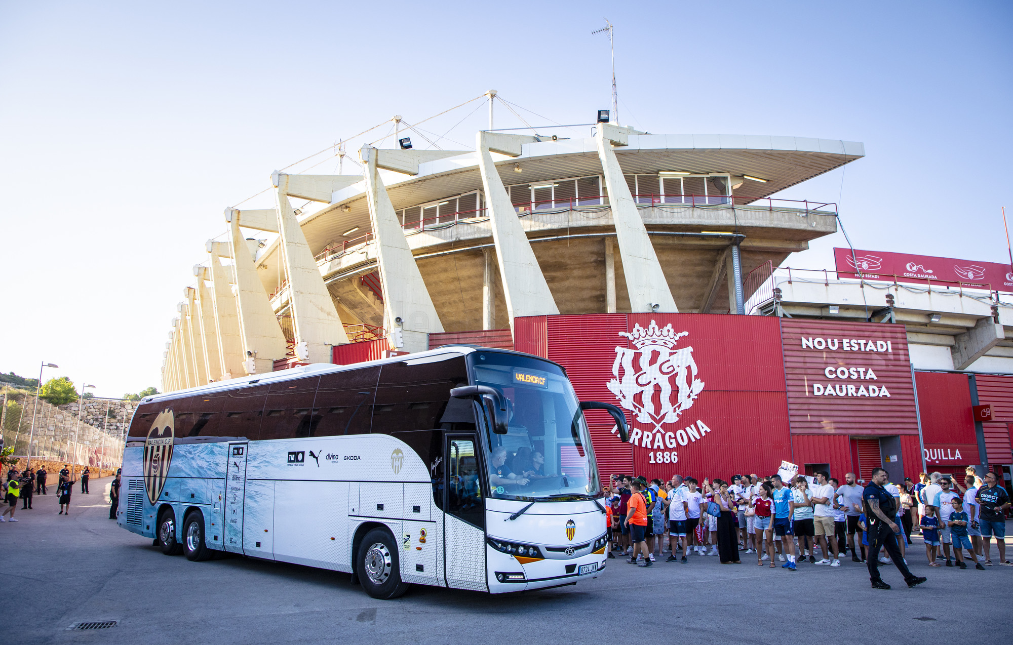 ARRIVAL OF VALENCIA CF IN TARRAGONA VS OLYMPIQUE DE MARSEILLE - Valencia CF